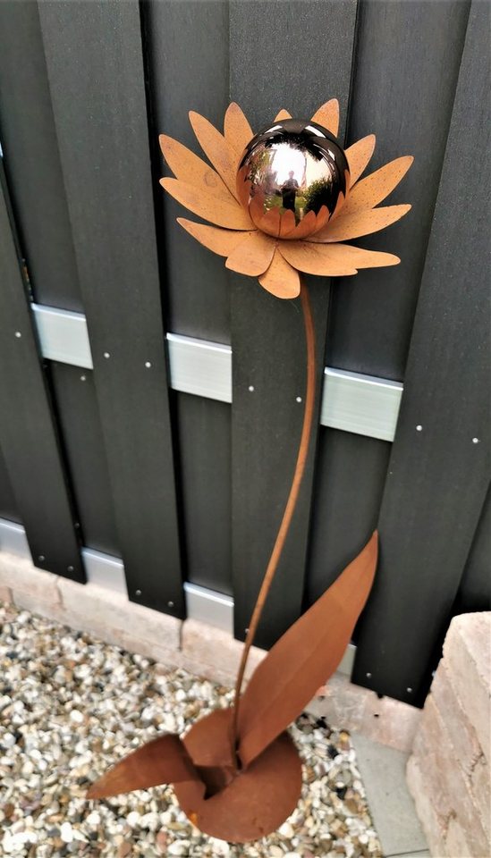 Jürgen Bocker Gartenambiente Gartenstecker Blume Palermo Kugel Golden