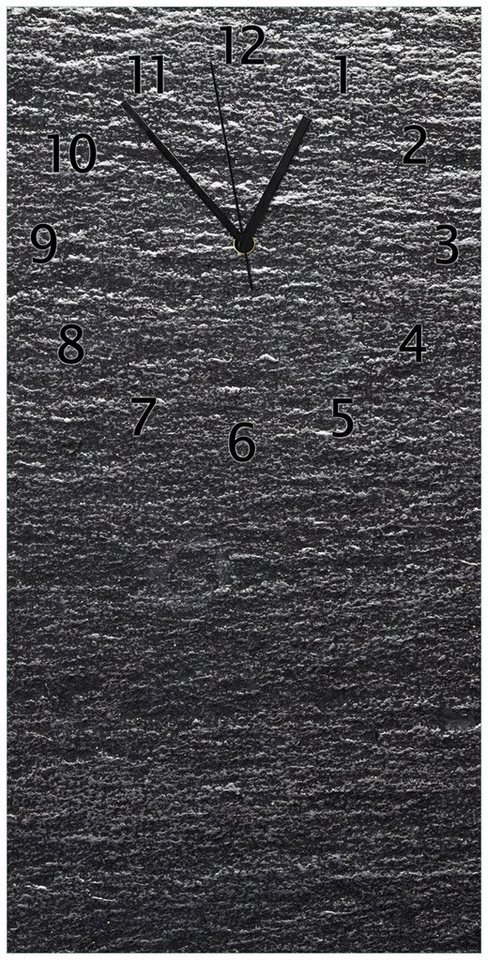 Wallario Wanduhr Muster Schwarz Weiße Steintafel Optik Uhr Aus Acryl