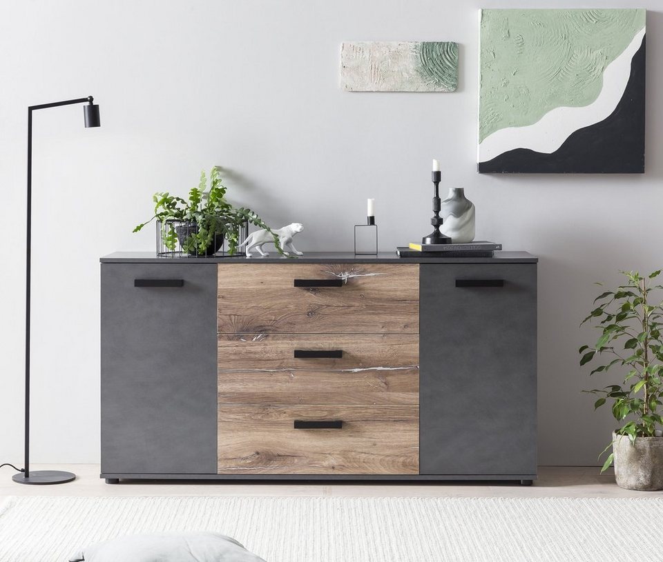 Möbelando Highboard Bino 084 Bxhxt 1501x789x385 Cm In Front