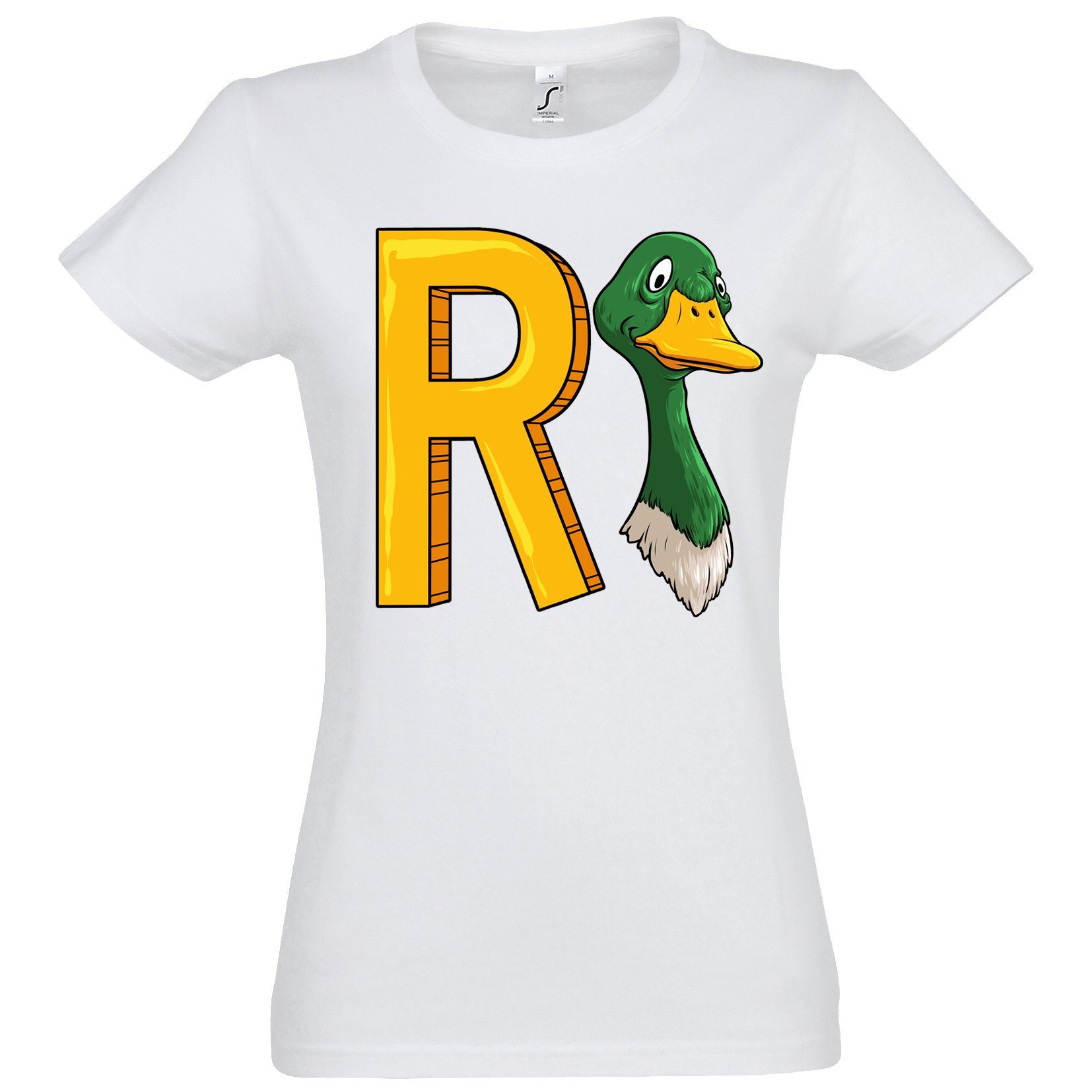 Youth Designz T-Shirt Rente Ente Rentner Damen Print T-Shirt mit ...