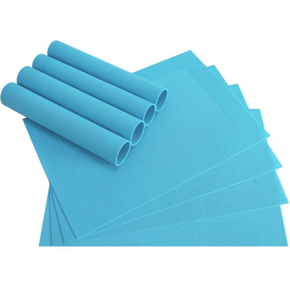 Platzset Tischset Borda Hellblau Türkis 8 Stk 46 Cm Matches21 Home