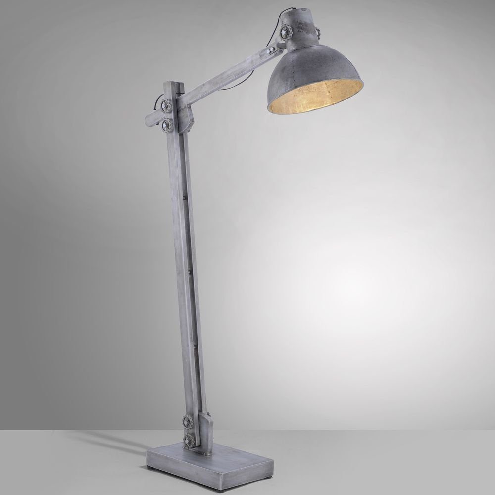 Click Licht Stehlampe Stehleuchte Samia Aus Eisen In Silber E27