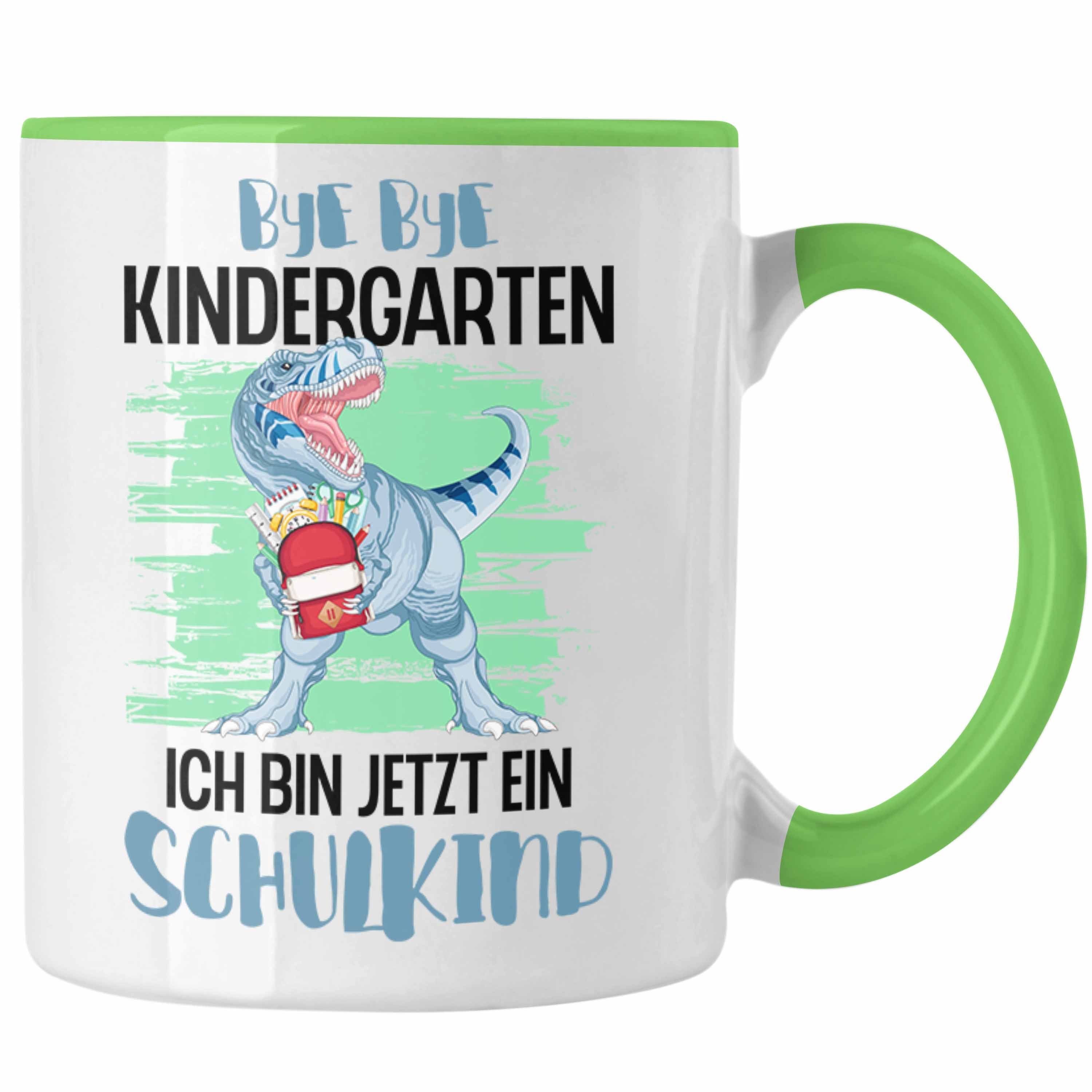 Trendation Tasse Trendation - Einschulung Junge Dino Geschenk für Schultüte Füllung Tas