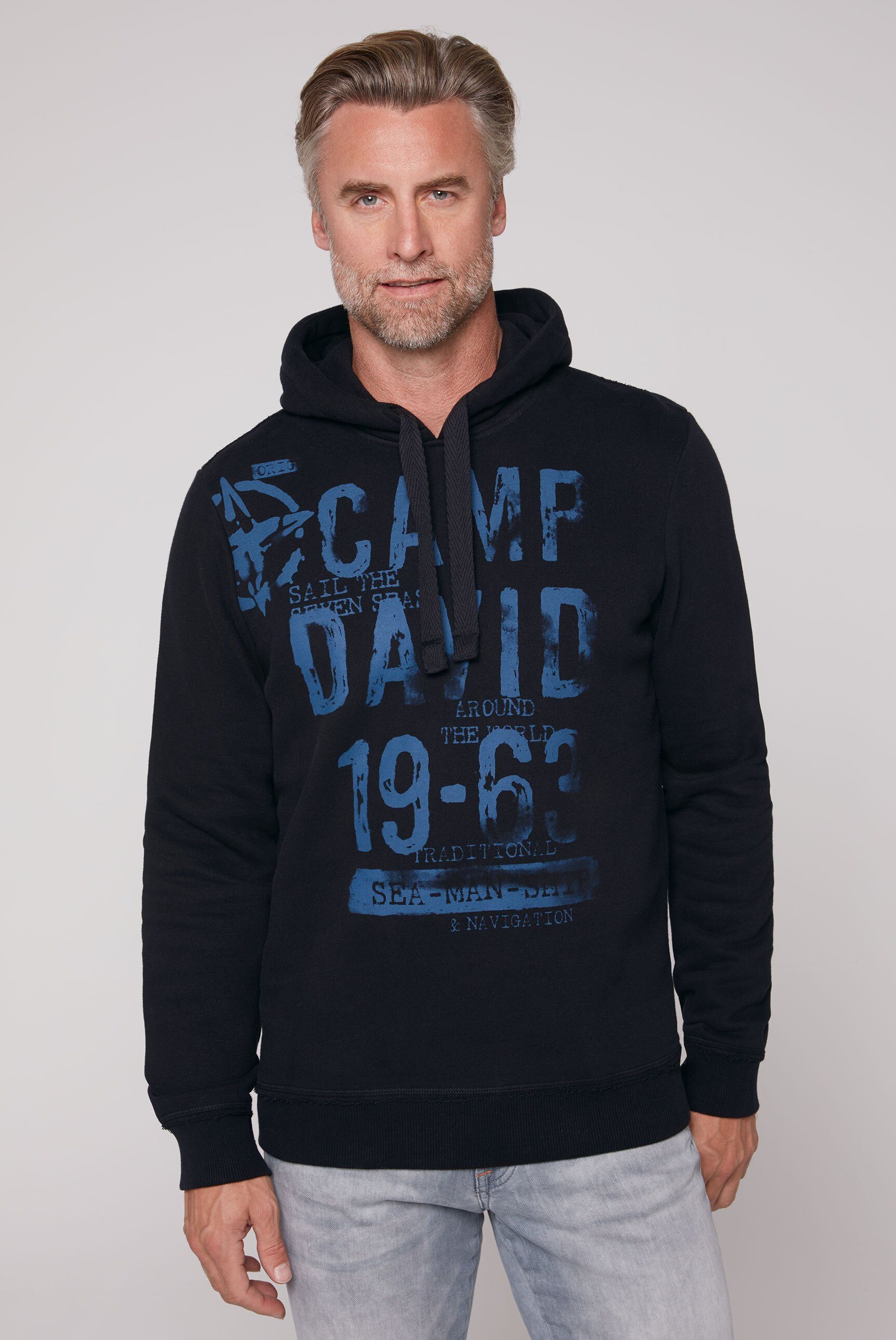Camp David Kapuzensweatshirt Mit Weicher Innenseite Prints Auf Der
