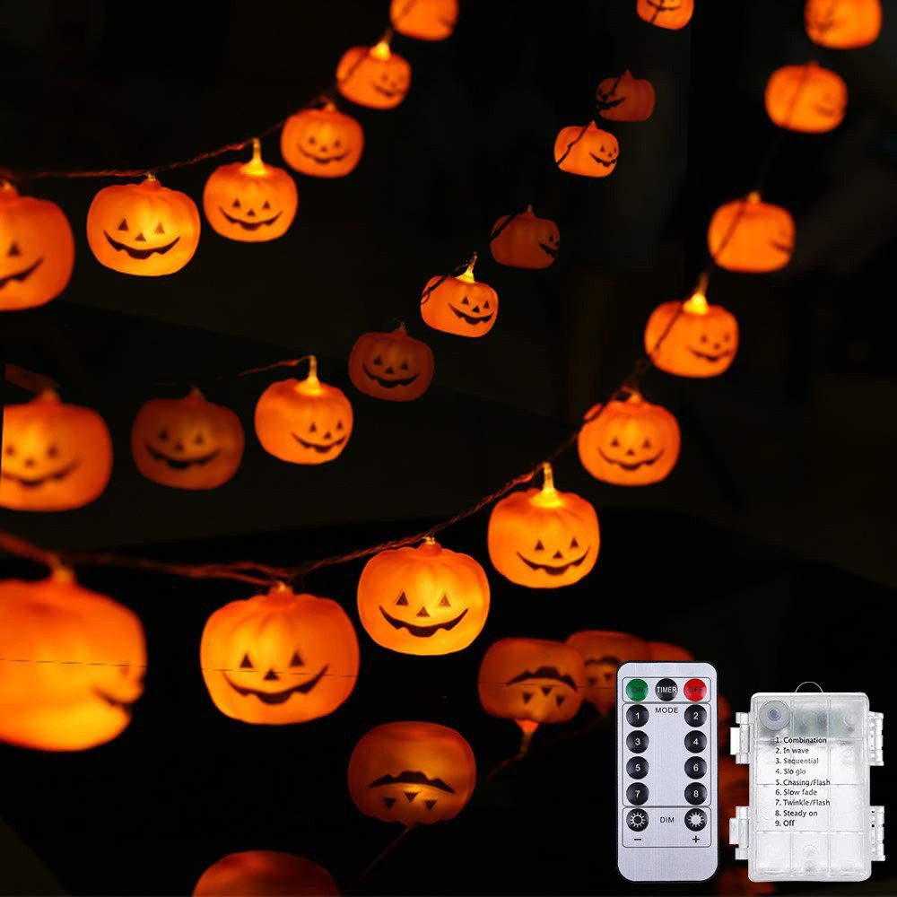 Qualra Led Nachtlicht Halloween 20 Led Lichterketten Wasserdicht 25m