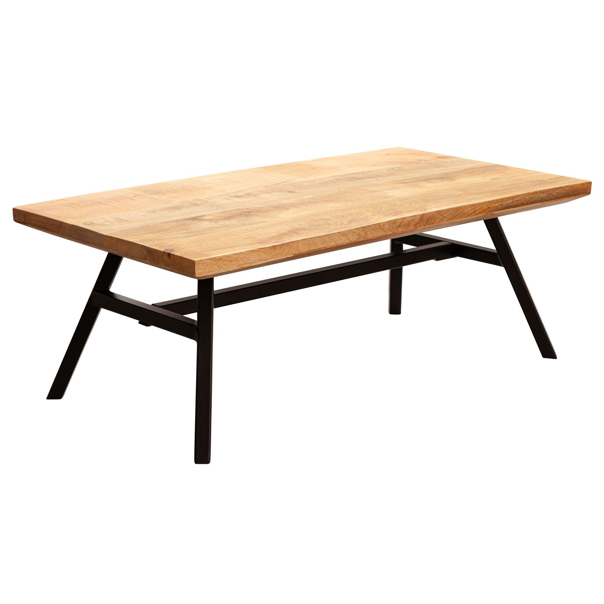 Möbelando Couchtisch Couchtisch Mango Massivholz Metall 110x425x60