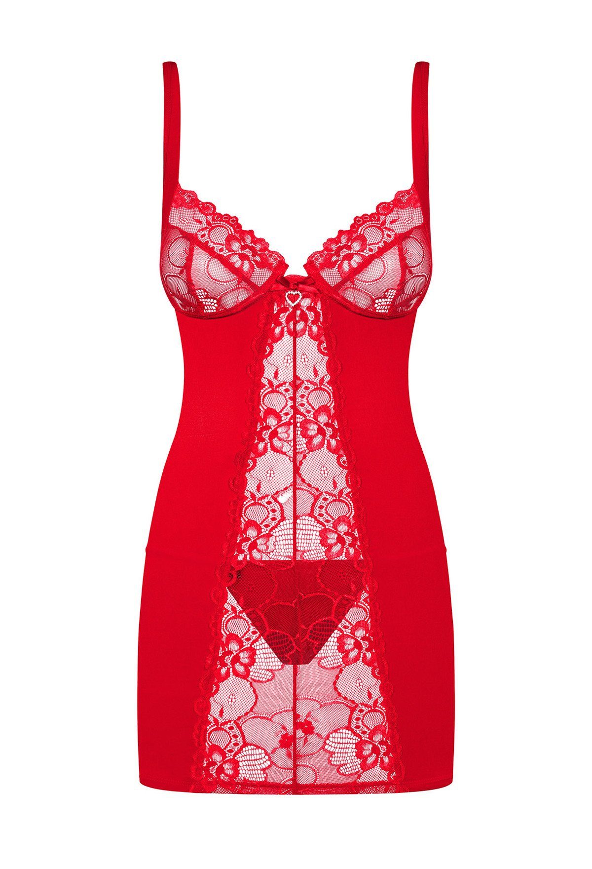 Obsessive Negligé OB Heartina chemise & thong red - (L/XL,S/M,XXL ...