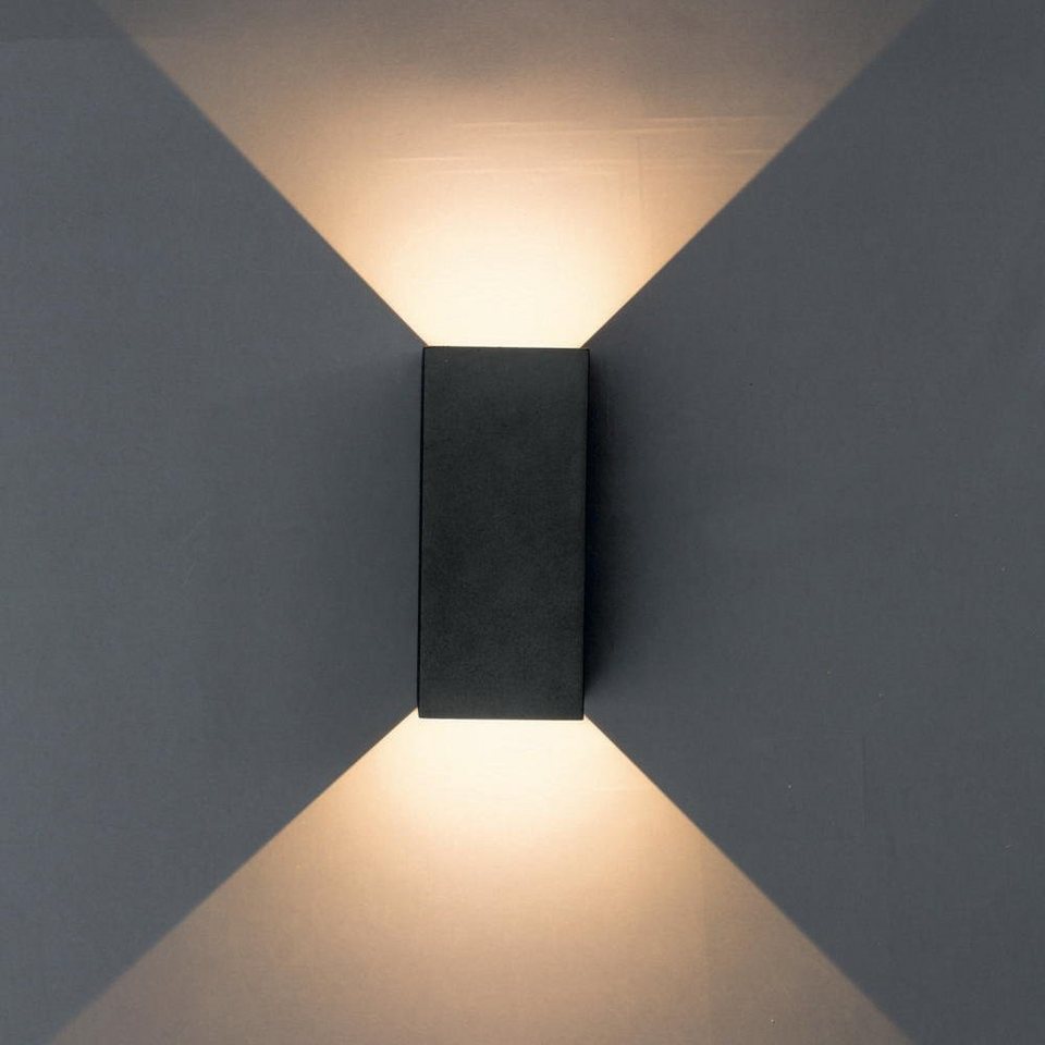 Heitronic Led Außen Wandleuchte Led Wandleuchte Tilo In Anthrazit 2x 3w