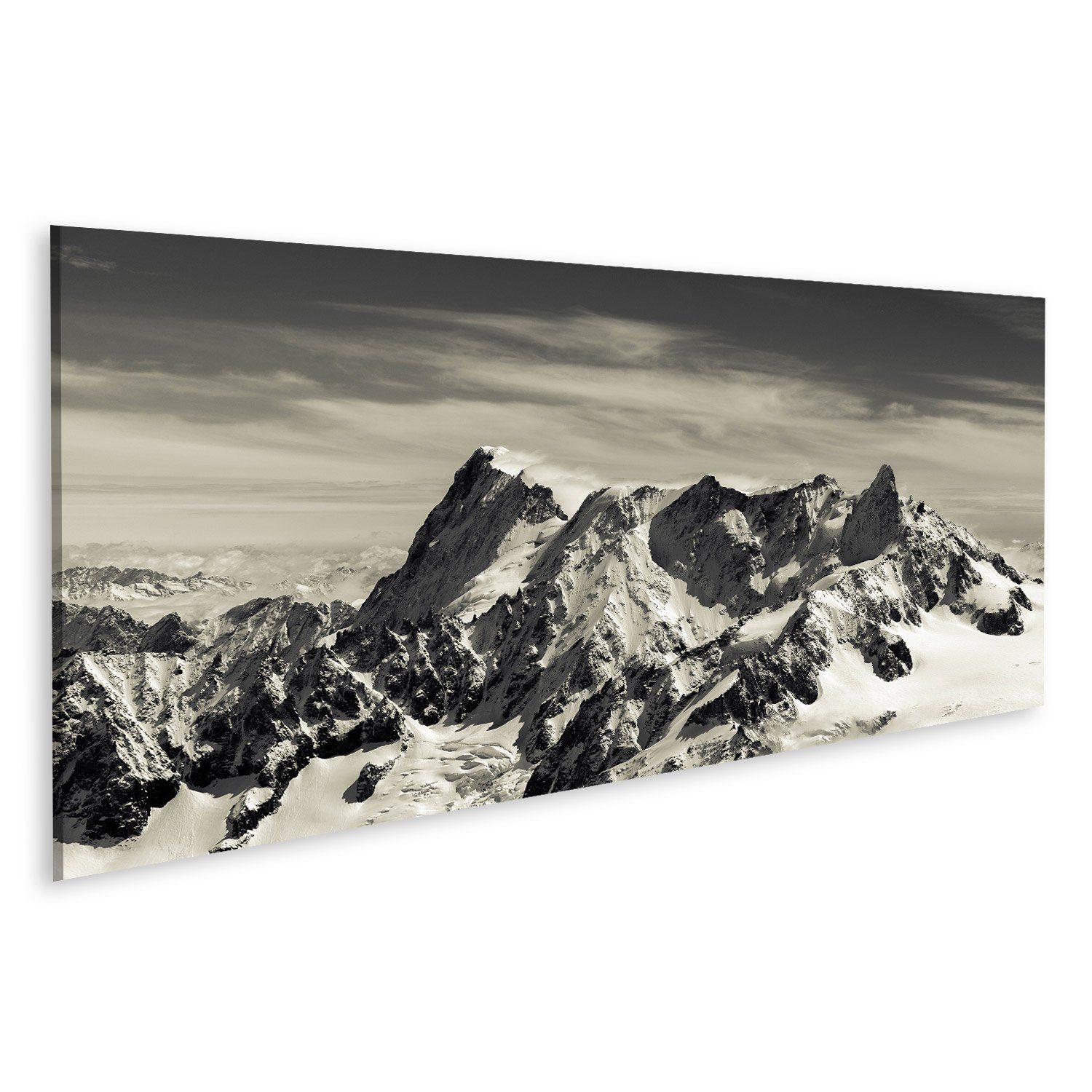 islandburner Leinwandbild Bild auf Leinwand Mont Blanc In Den Alpen Französisch Wandbild Leinwa