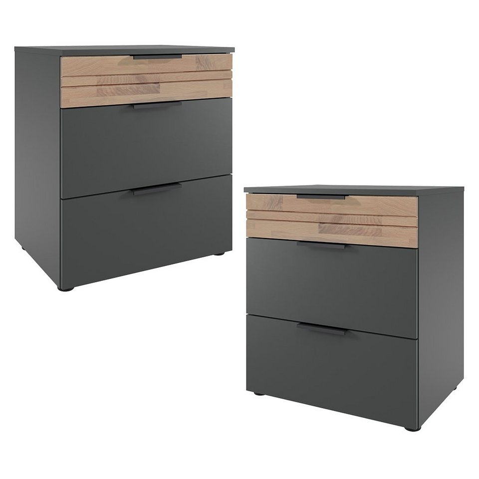 Lomadox Nachttisch Tux 43 Nachtschrank 2er Set Ideal Für