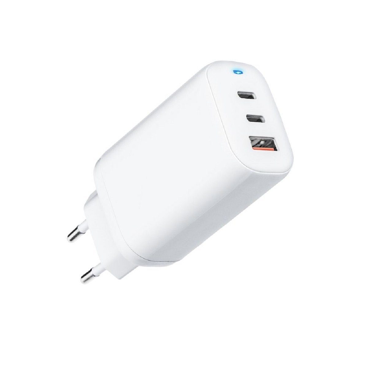 Forcell Reiseladegerät Gan 65w Mit 2x Usb Typ C Buchse 1x Usb A 3a