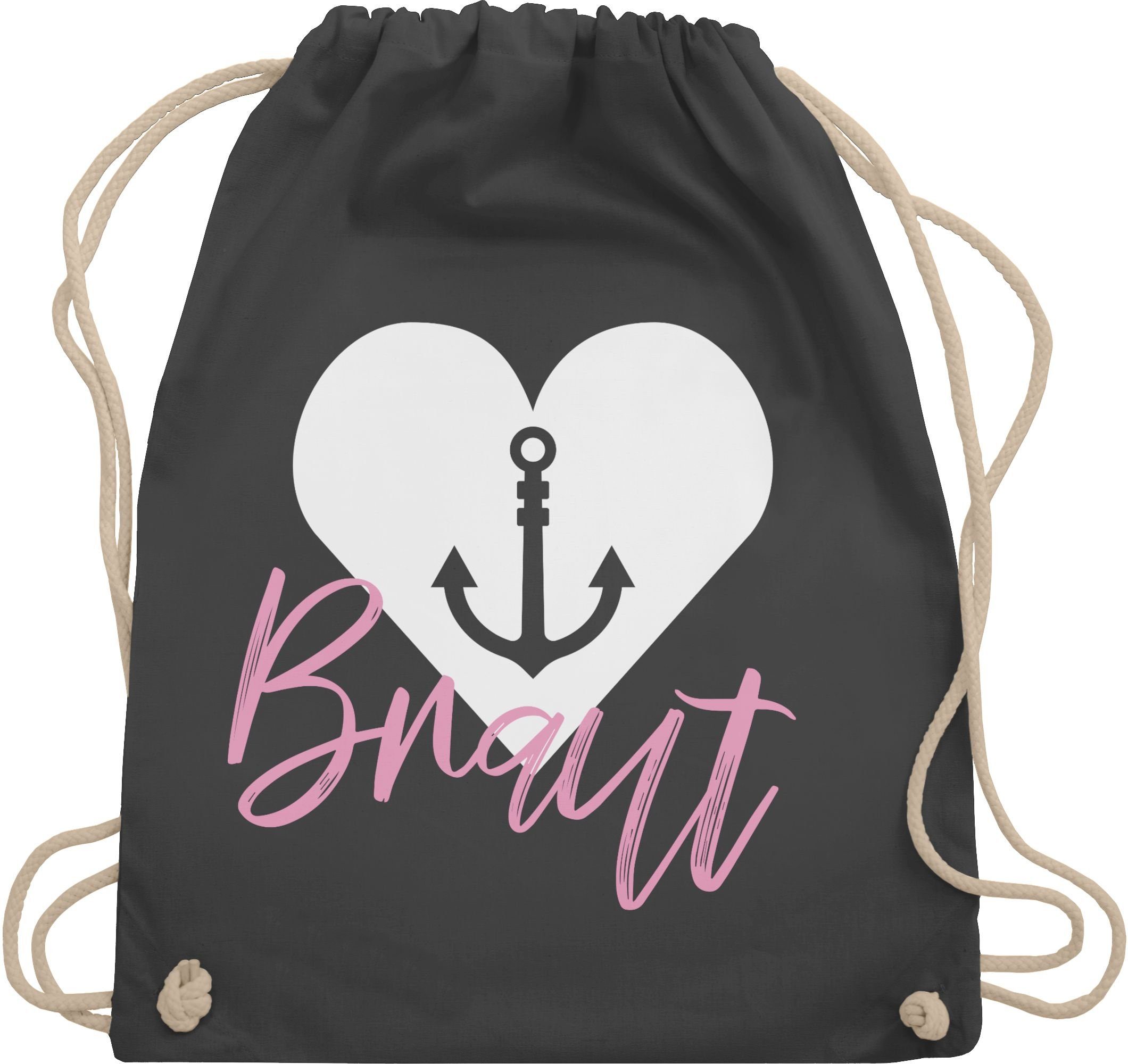 Shirtracer Turnbeutel Braut Anker, JGA Junggesellenabschied Frauen