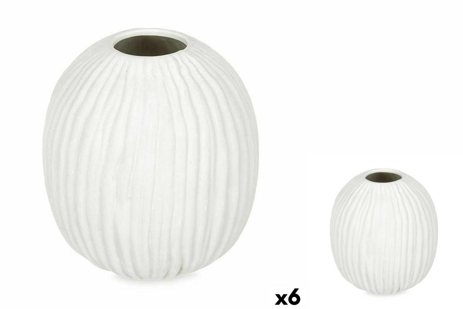 T Decor Dekovase Vase Weiß Dolomite 15 X 18 X 15 Cm 6 Stück Bereich
