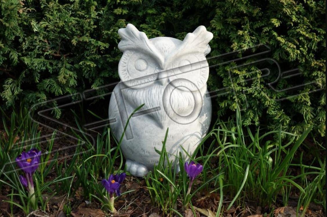 JVmoebel Skulptur Garten Dekoration Eule Terrasse Stein Figuren Figur Deko Statue, Maße: ca: 12 ...