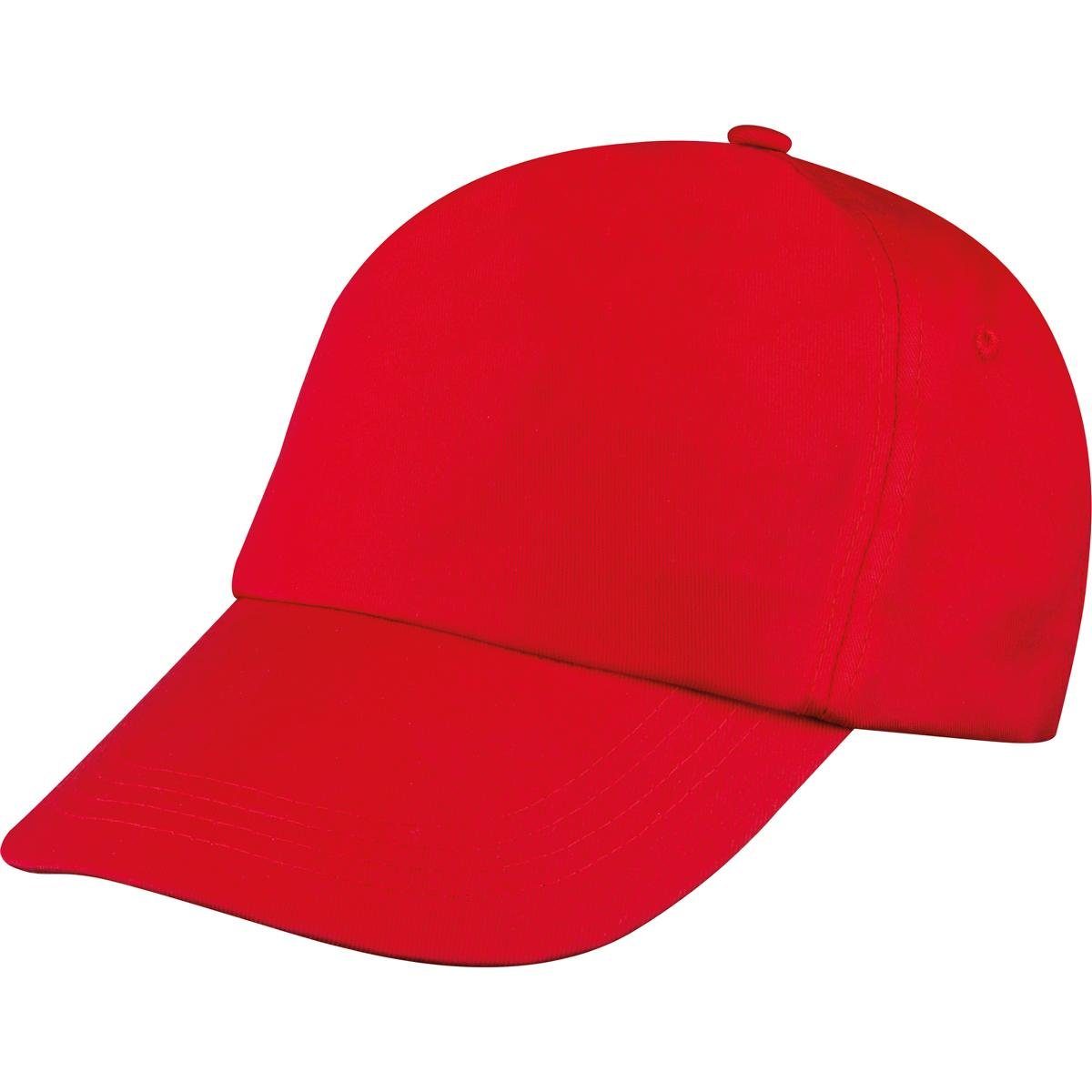 Livepac Office Baseball Cap Baumwoll Basecap 5 Panel / Farbe: rot