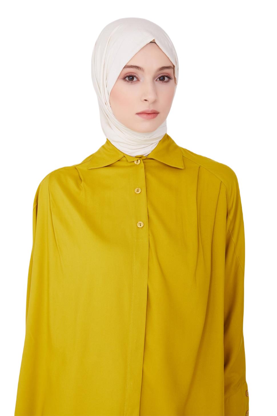 Armİne Hemdblusenkleid Armine Hemd Mit Asymmetrischem Kragen Und Falten