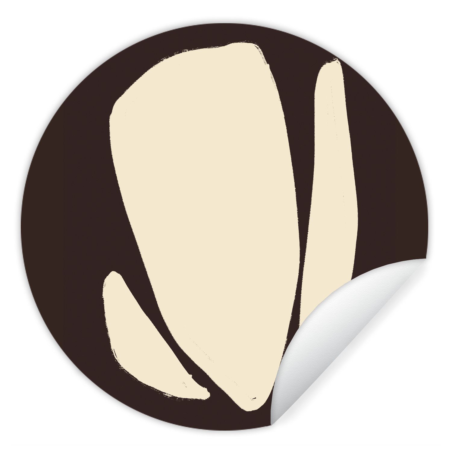 Muchowow Wandsticker Kunst Modern Braun Abstrakt 1 St