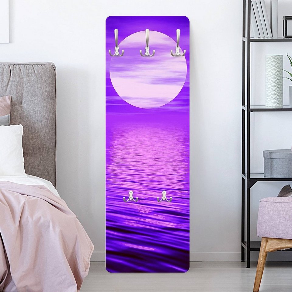 Bilderdepot24 Garderobenpaneel Design Strand Meer Full Moon