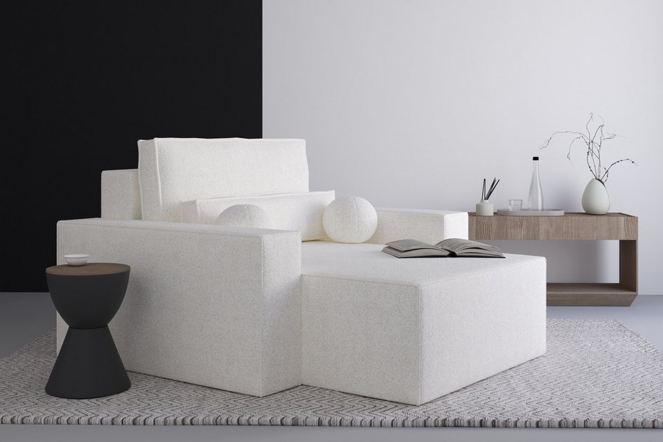 Moeblo Chaiselongue Denver Aus Bouclé Sitz Und Liegesessel Sofa