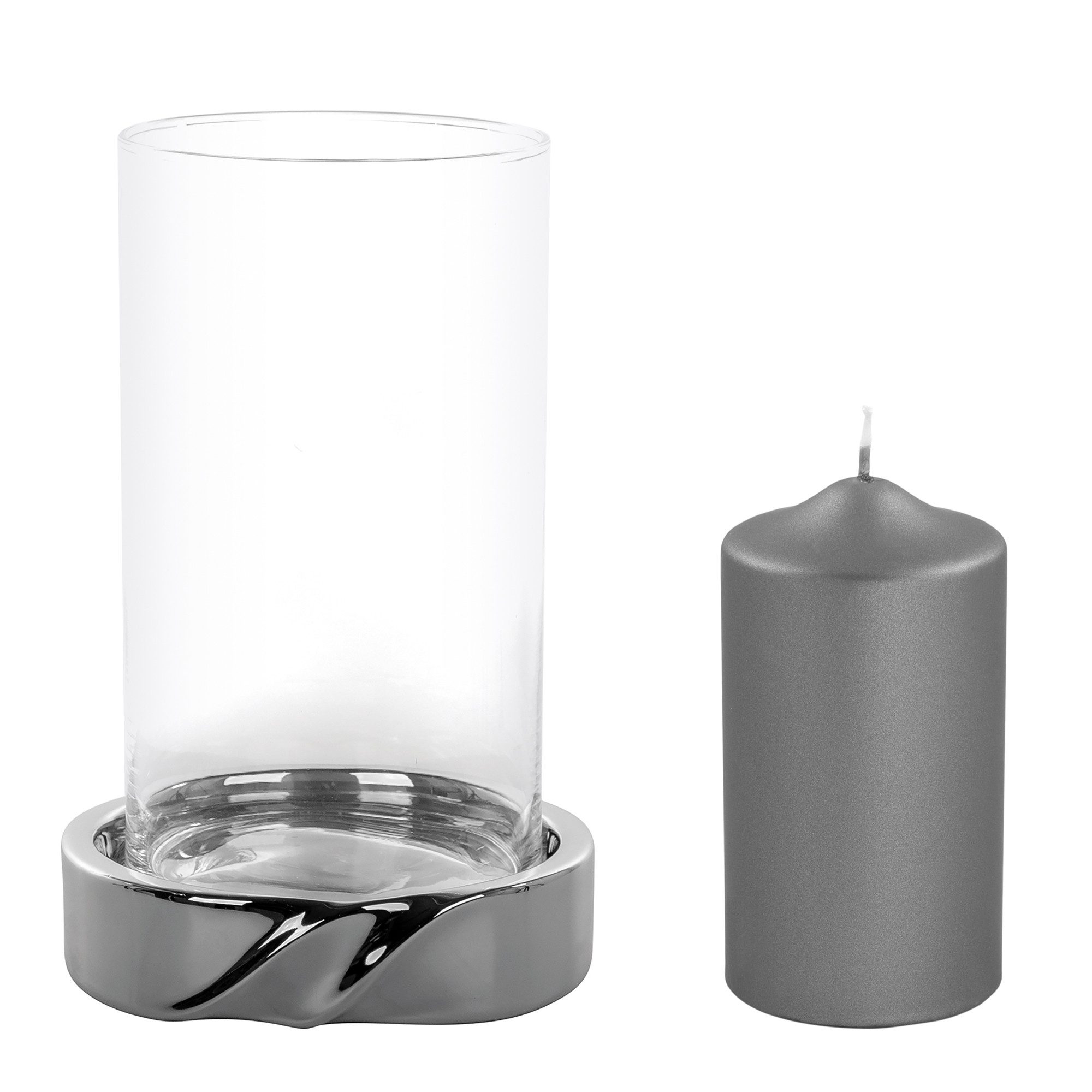 Fink Windlicht Le Decor Windlicht Mit Kerze Aus Edelstahlglas