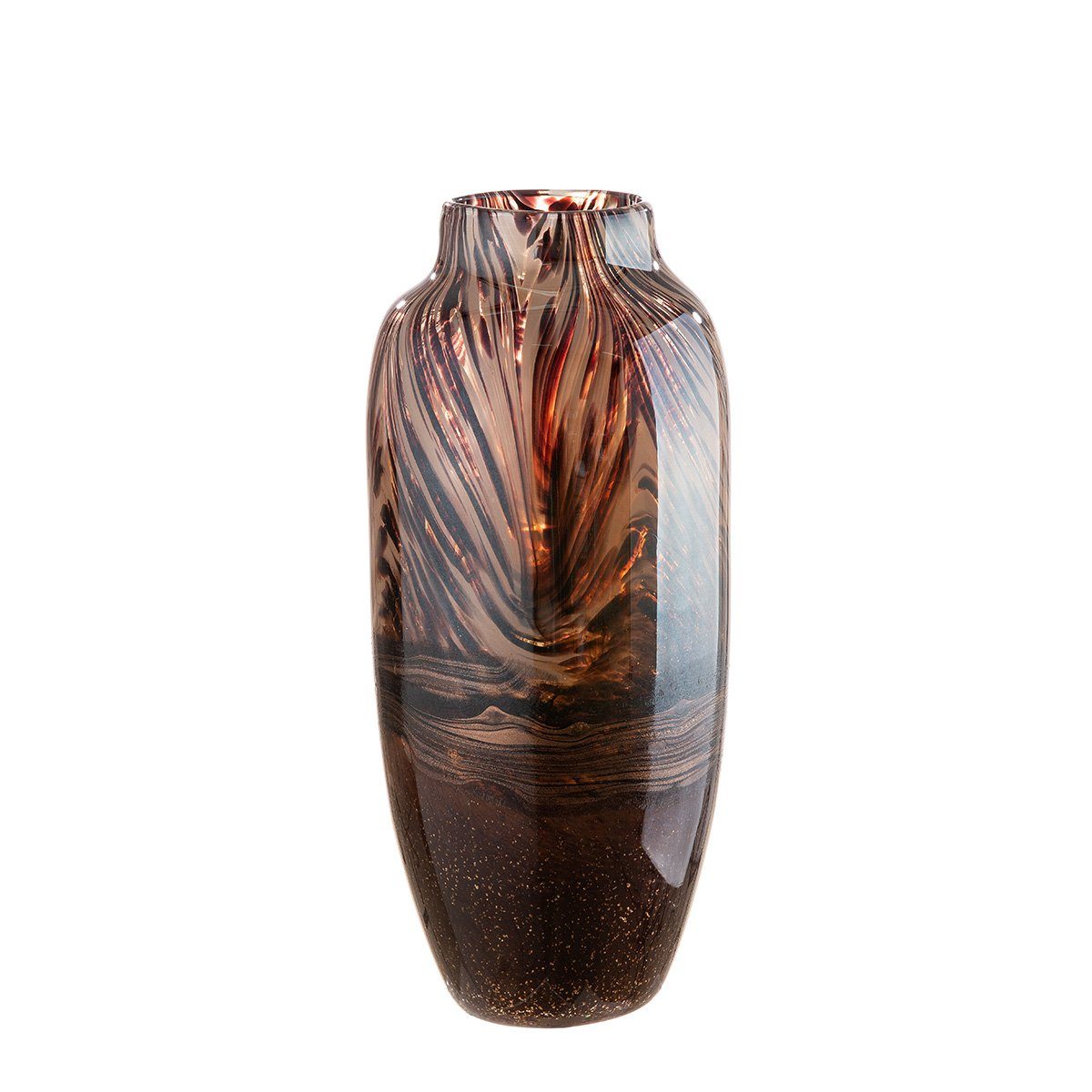 Gilde Dekovase Gilde Vase Alessia Braun H 37cm X B 175cm