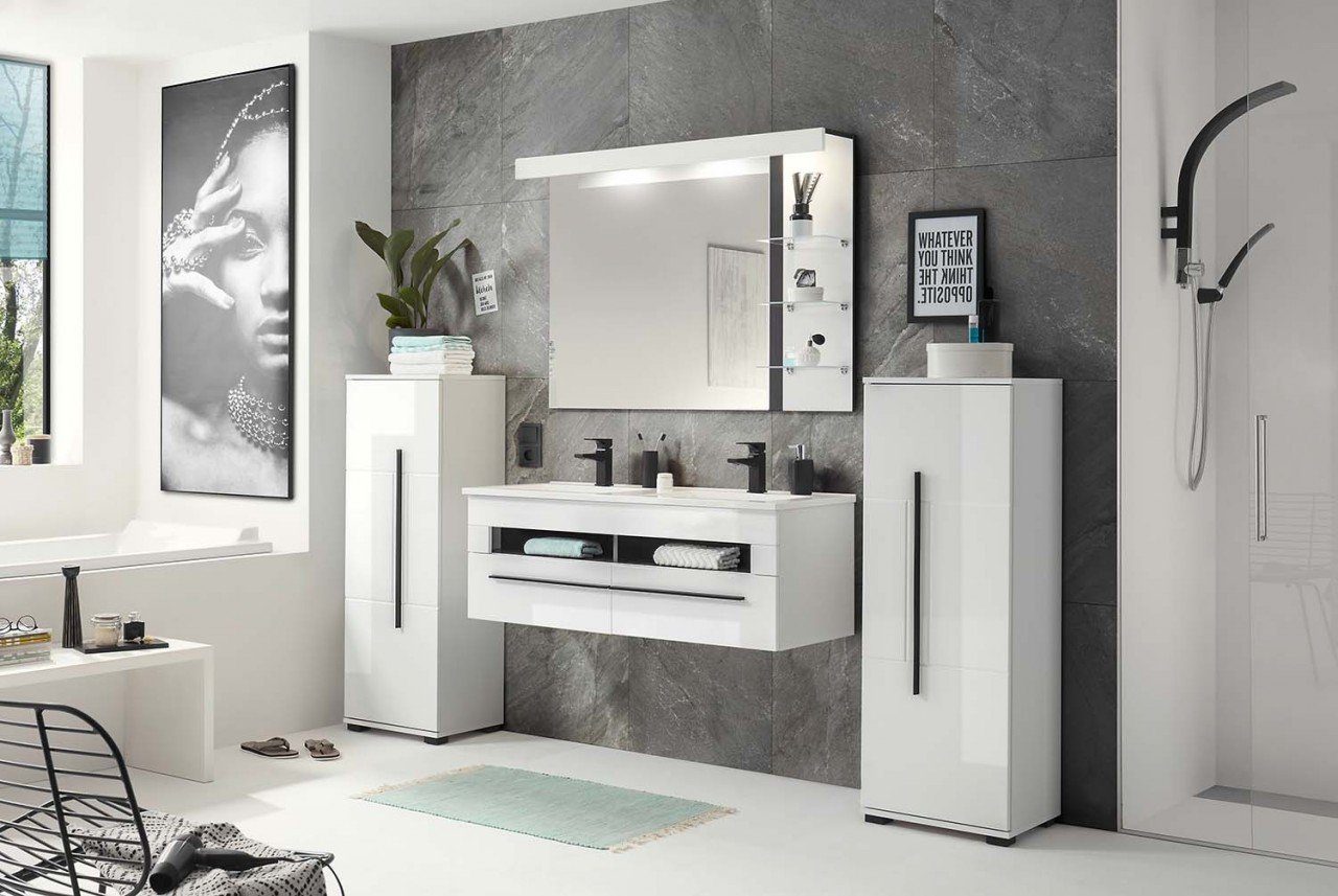 Möbel Stellbrink Badezimmer-Set Cantara Badezimmerset XIX