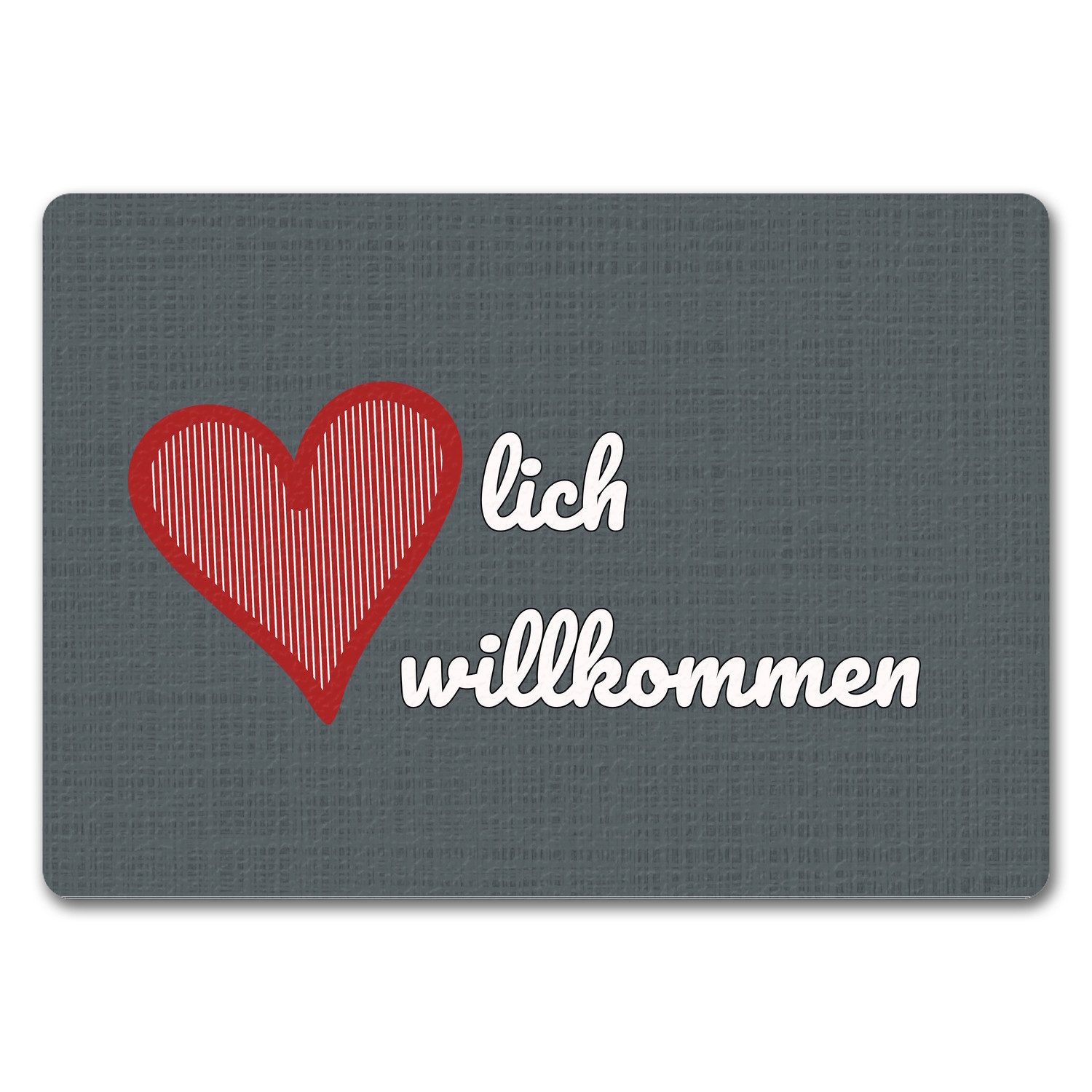 Fußmatte Fußmatte In 35x50 Cm Ohne Rand Dunkelgrau Mit Spruch Und
