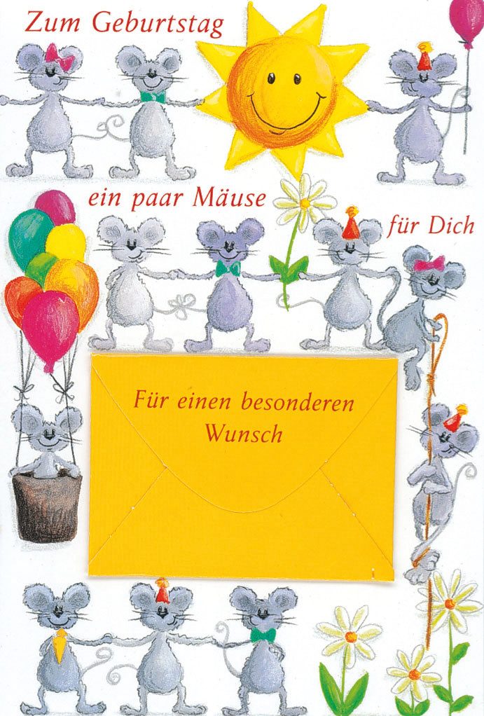 BSB Grußkarten Geburtstag - Geldkarte - Glückwunschkarte im Format 11,5 x 17 cm mit