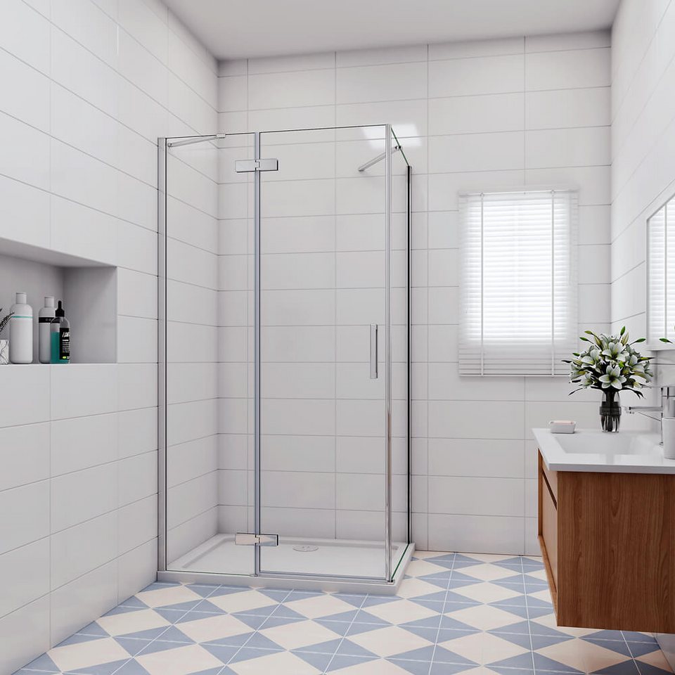 Duschspa Eckdusche 8mm Esg Duschkabine Duschabtrennung Duschtür Falttür