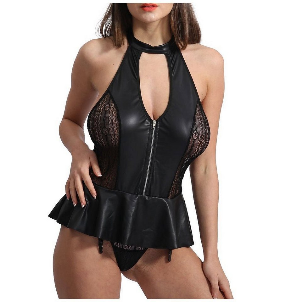 Aukuu Set Corsage Bh Set Sexy Set Sexy Damen Neckholder Mesh Hohl
