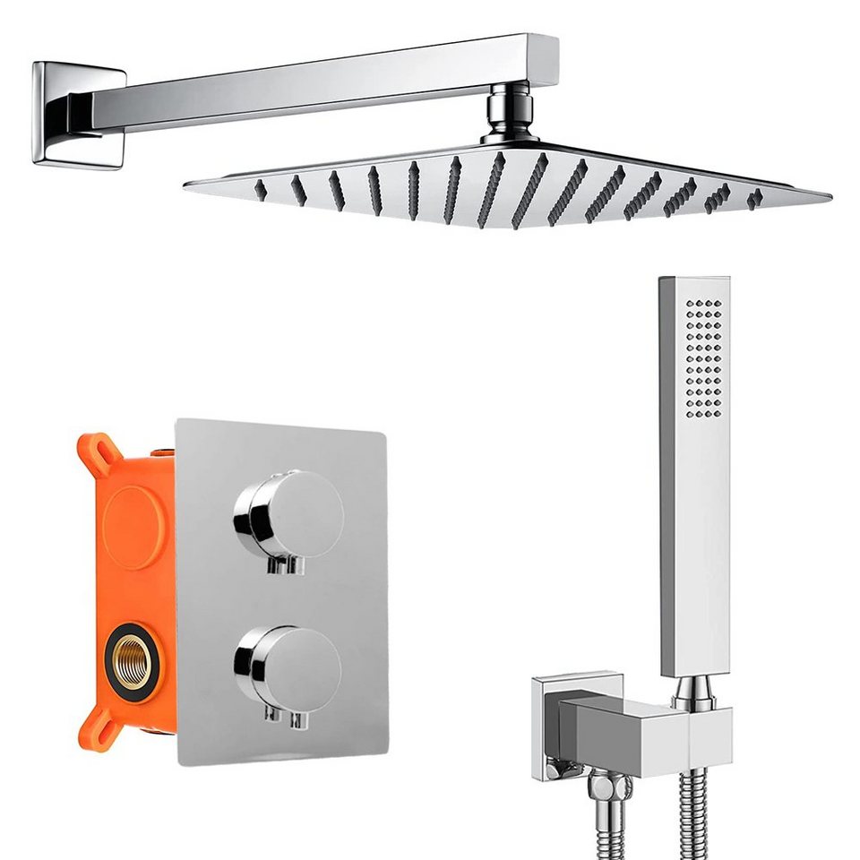 Xersek Wannenarmatur Duschsystem Thermostat Brausegarnitur Unterputz