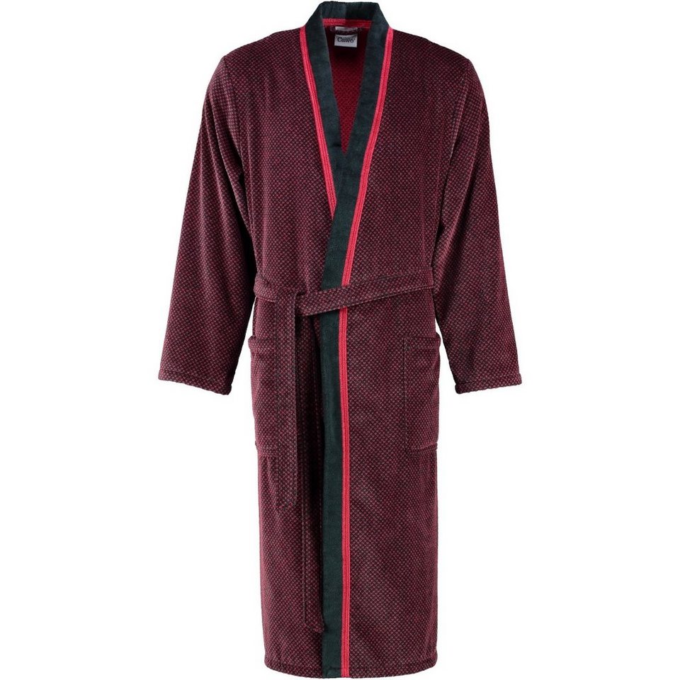 Cawö Herrenbademantel 4839 Kimono Velours Kimono 100 Baumwolle 100