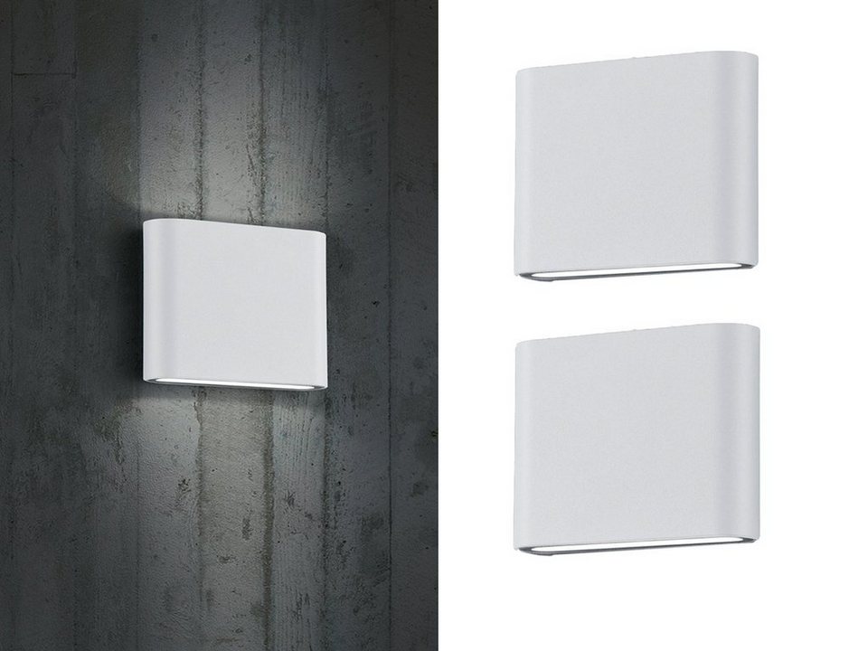Meinewunschleuchte Led Außen Wandleuchte 2er Set Fassaden Beleuchtung