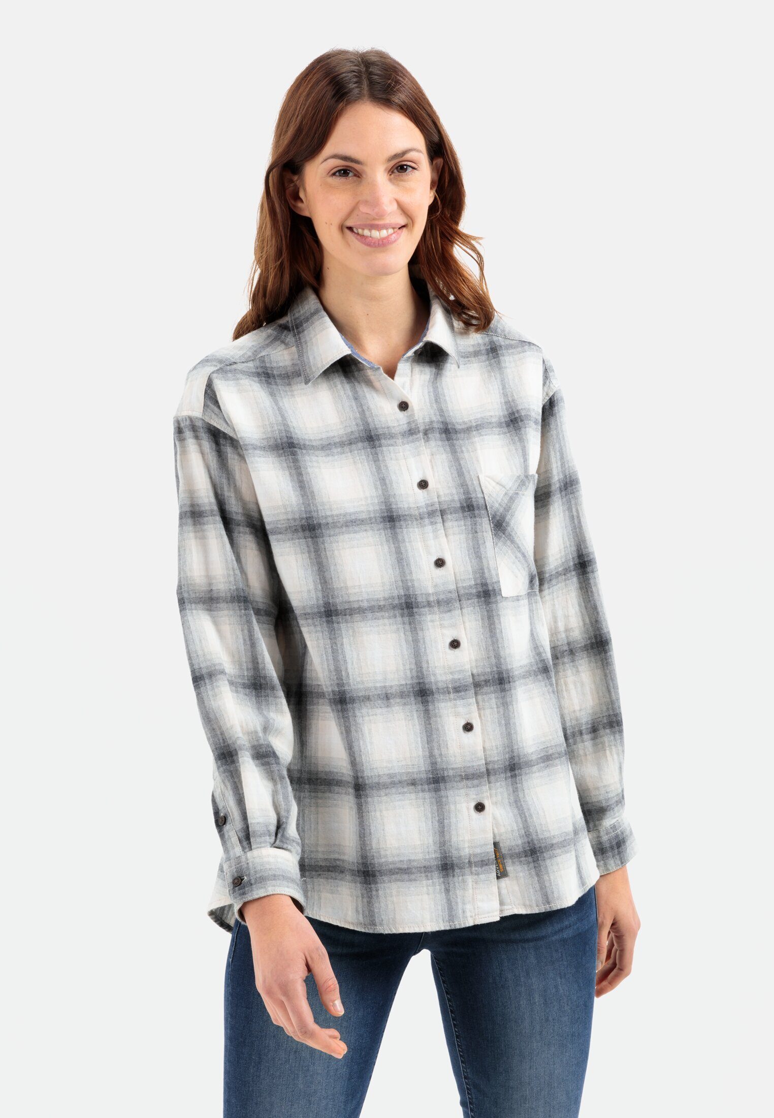 Camel Active Flanellbluse In Kariertem Flanell 1 Tlg Kariert