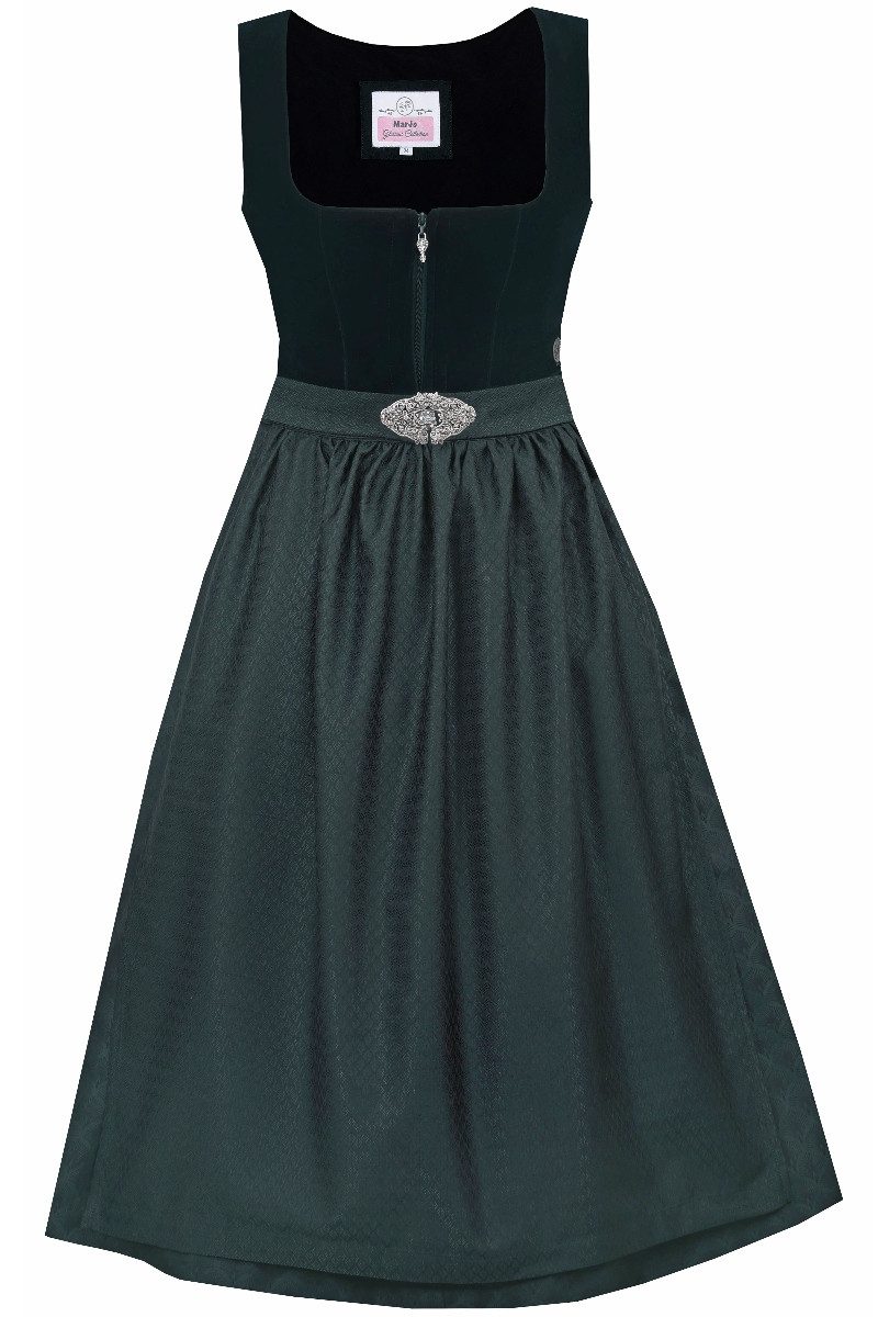 MarJo Dirndl Samt Dirndl 2tlg. - GRAFLING - flaschengrün, Trachtenkleid