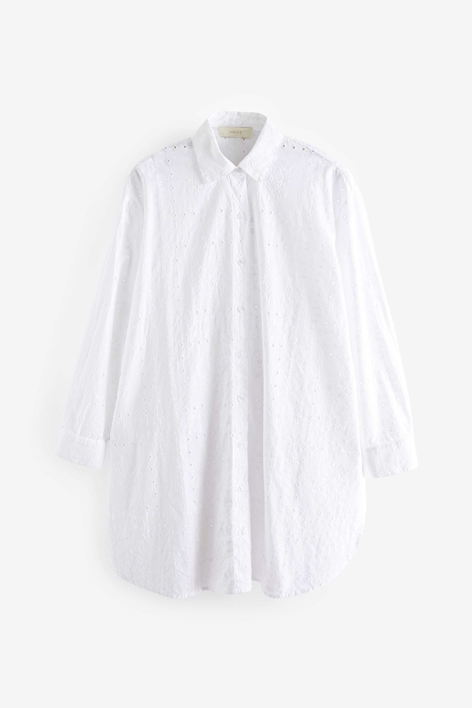 Next Strandshirt Strandhemd mit Lochstickerei – Kurzgröße (1-tlg)