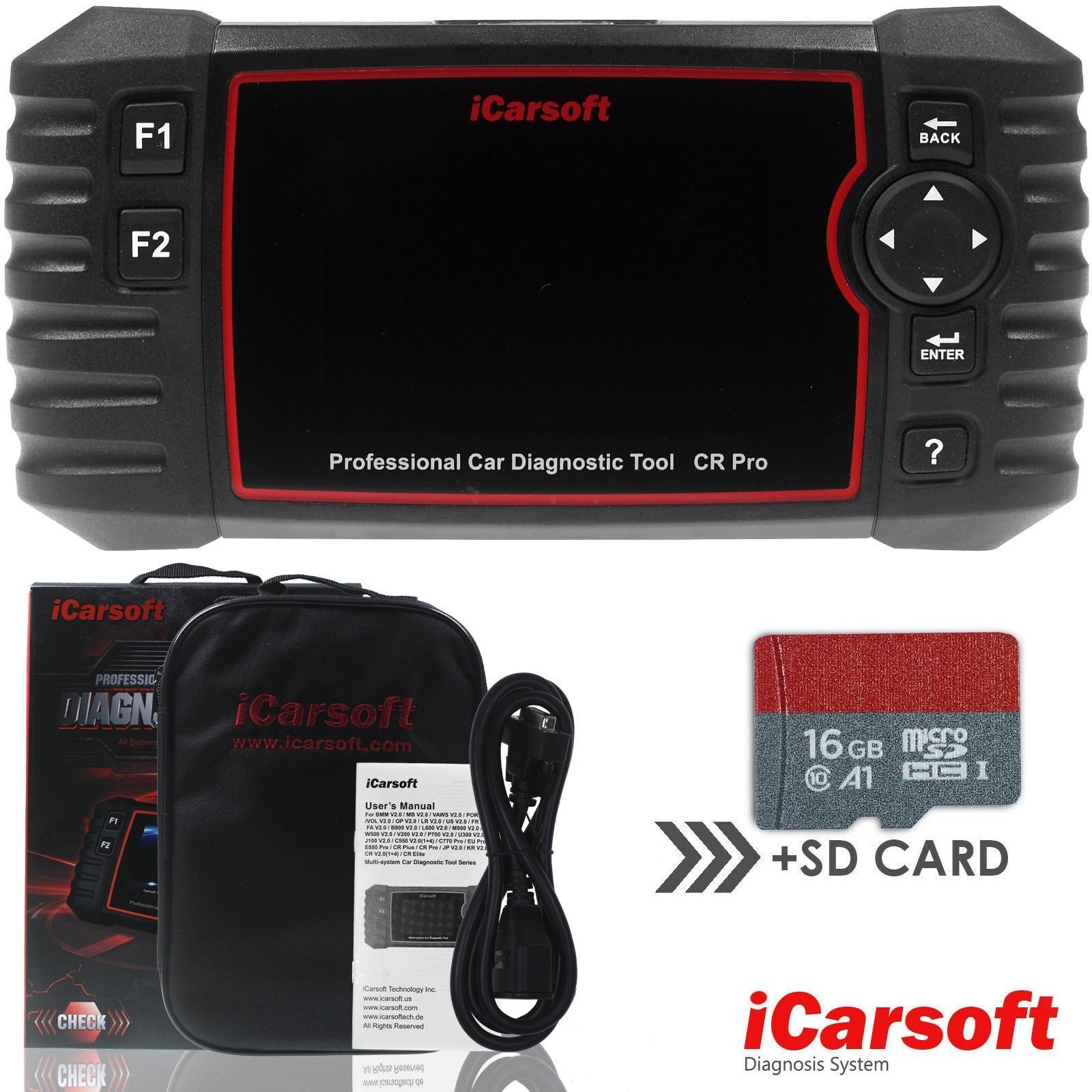 iCarsoft OBD2-Diagnosegerät CR PRO OBD-2 Scanner + Kostenlose Online ...