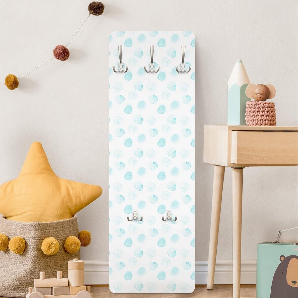 Bilderdepot24 Garderobenpaneel Türkis Aquarell Kinder Illustration