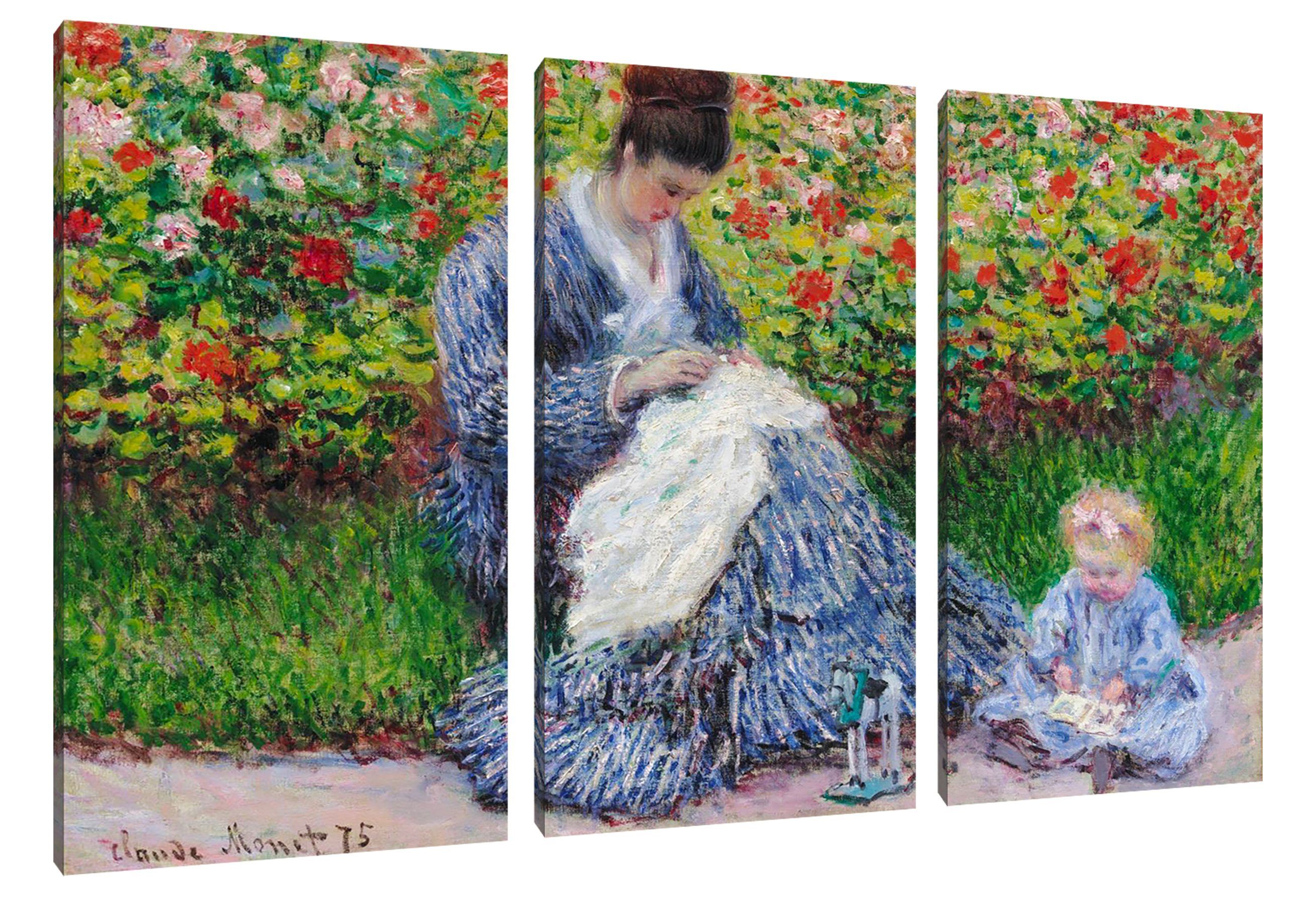 Pixxprint Leinwandbild Claude Monet Camille Monet Und Ein Kind Im