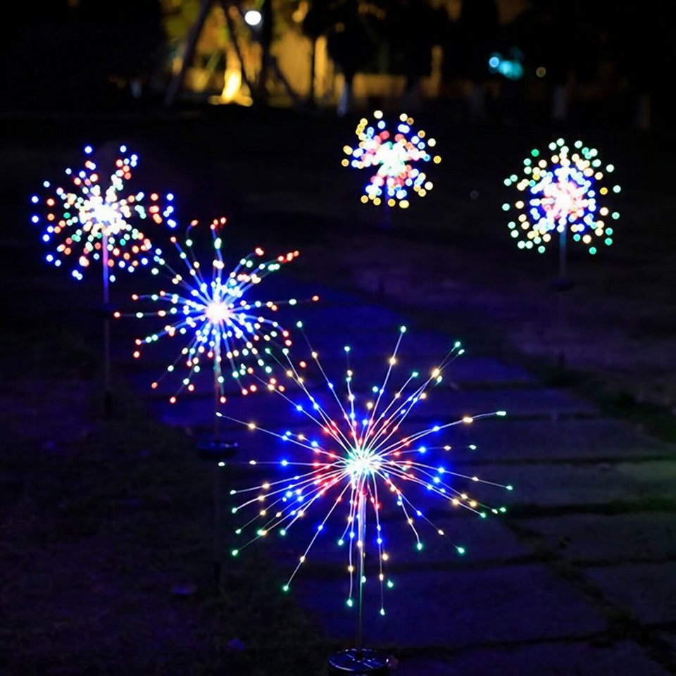 oyajia LED Solarleuchte 1/2/4x 120 LEDs Solarlampe Feuerwerk Lichter, 2 ... oyajia LED Solarleuchte 1/2/4x 120 LEDs Solarlampe Feuerwerk Lichter, 2 ...