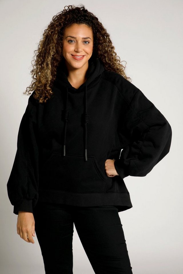 Ulla Popken Sweatshirt Kapuzenshirt Bindeband Oversized Langarm Hoodie