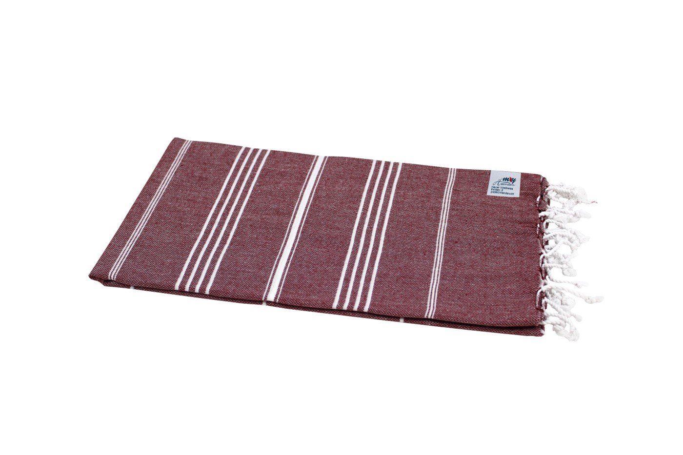 my Hamam Hamamtuch Wellness-Saunatuch Sultan für Spa & Hamam bordeaux, Baumwolle (1-St), mit ...