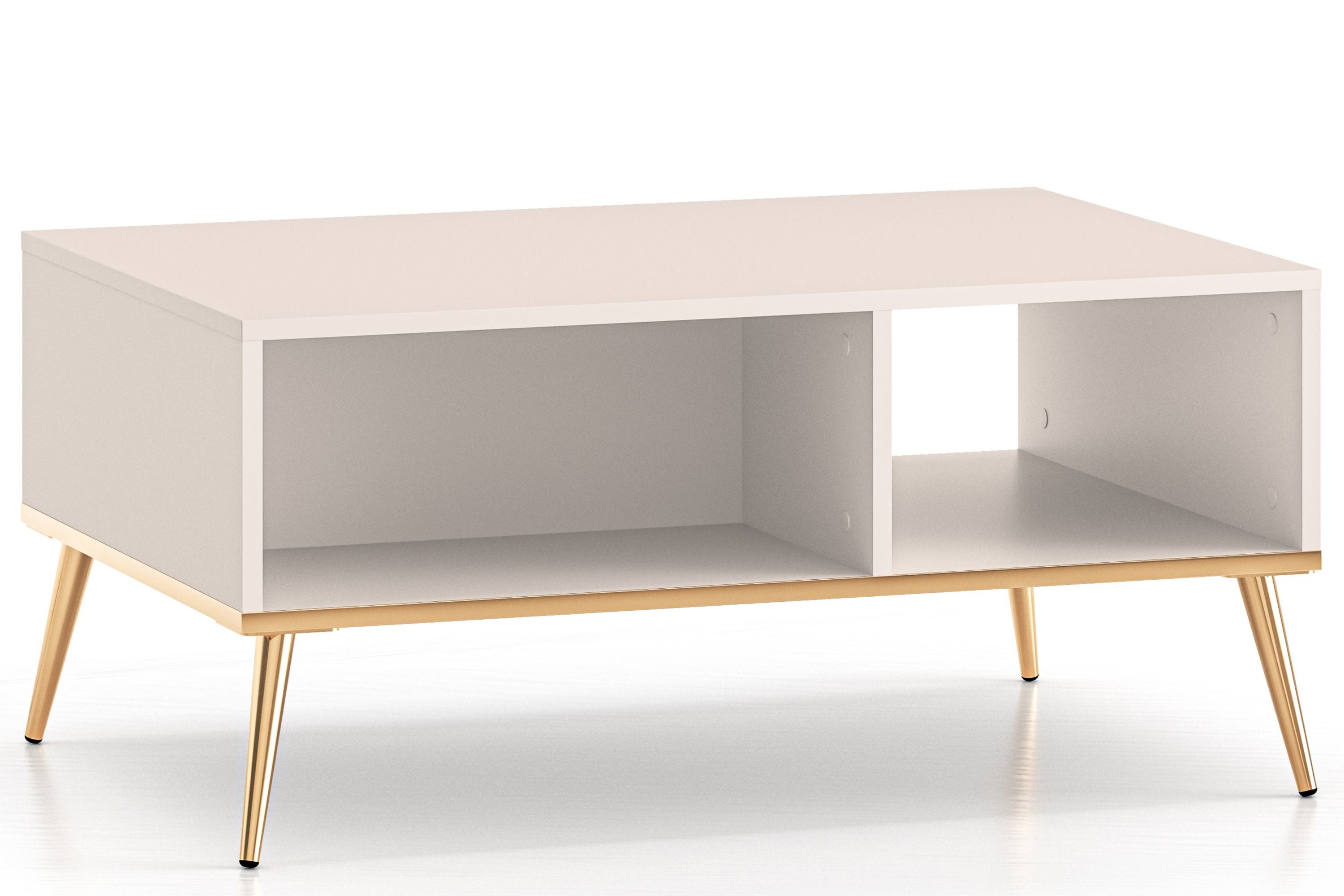 Konsimo® Couchtisch Fralia Hergestellt In Der Eu Mit Goldelementen