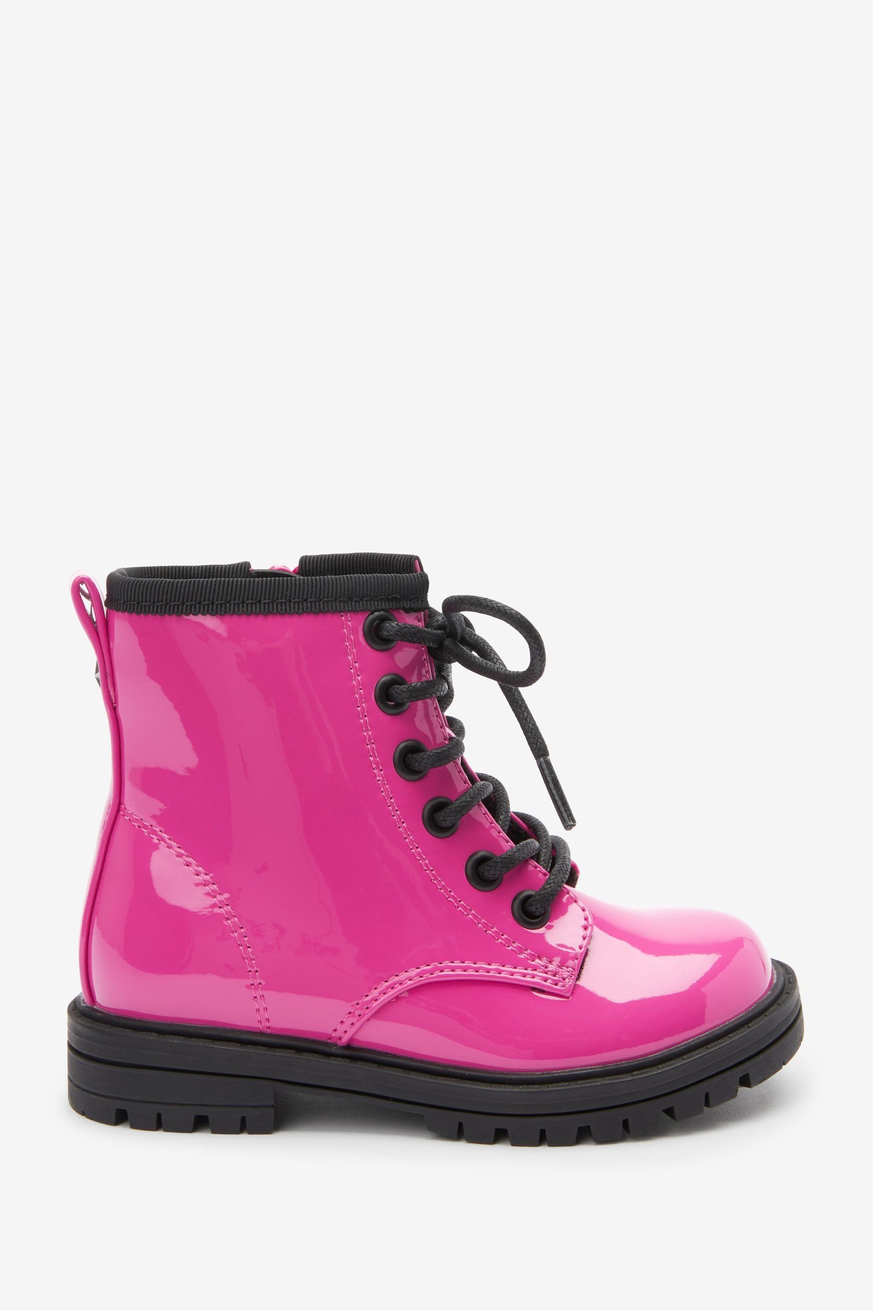 Next Warm Gefütterte Schnürstiefel Weite Passform Winterstiefelette