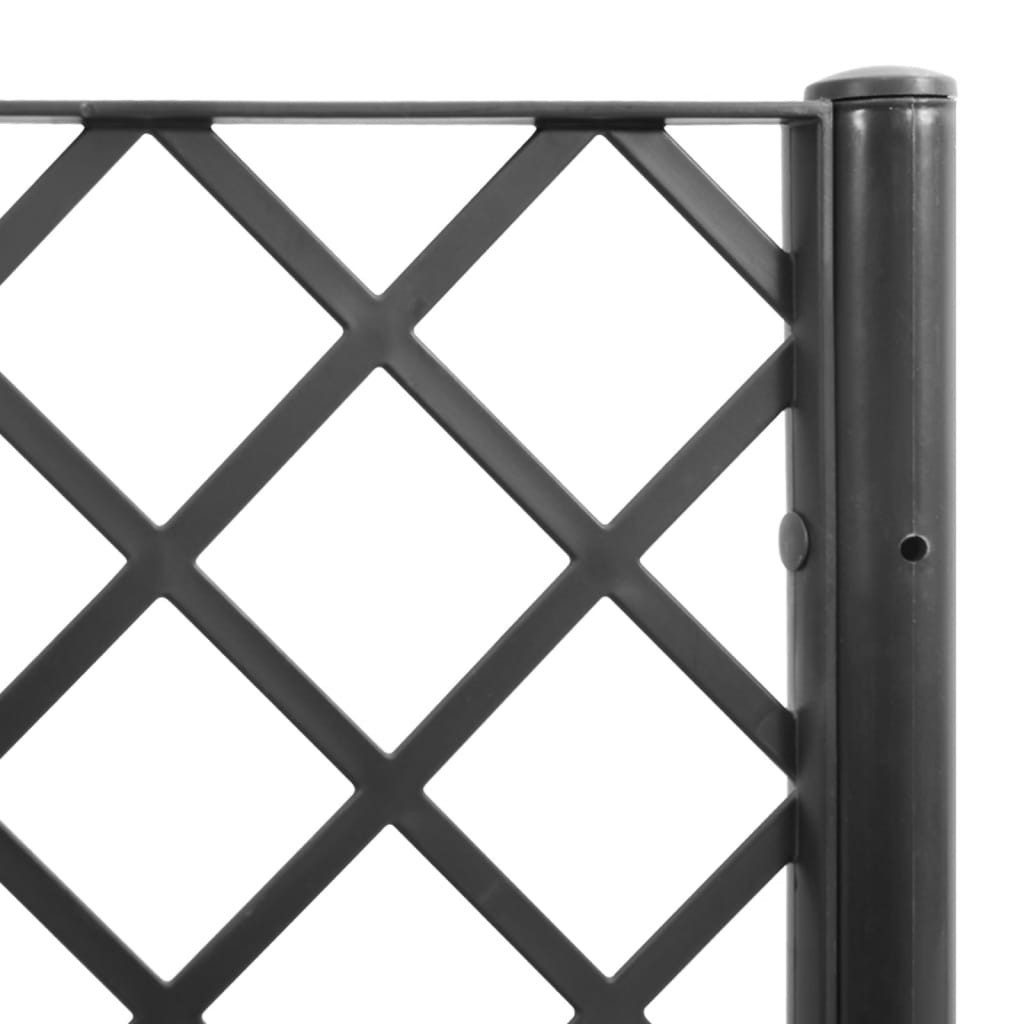 vidaXL Rankgitter 40 x 40 x 142 cm Pflanzkübel mit Rankgitter Schwarz ...