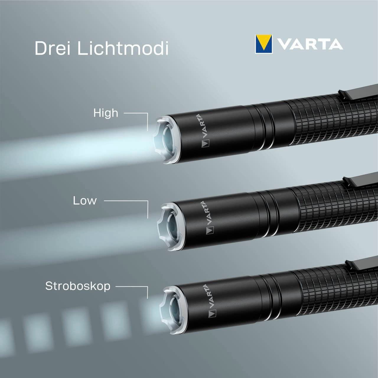 VARTA Taschenlampe Aluminium Light F10 Pro (1-St), Präzisions-Fokus ...