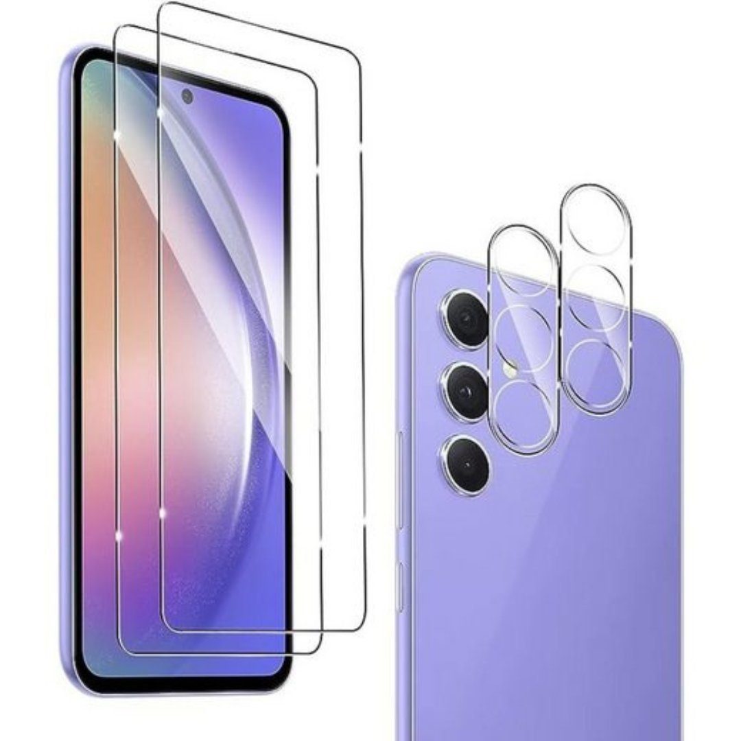 SmartUP Displayschutzglas 2X Schutzglas für Samsung Galaxy A54 5G (Display + Kamera) Hartglas 9H