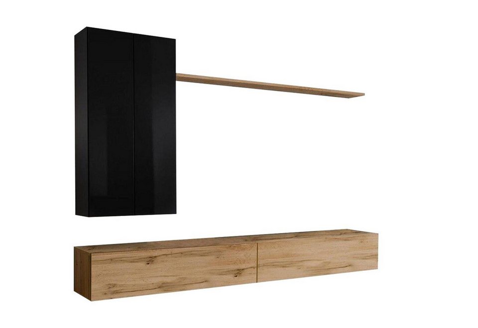 Jvmoebel Wohnzimmer Set Luxus Komplette Wohnwand Sideboard Wandregal