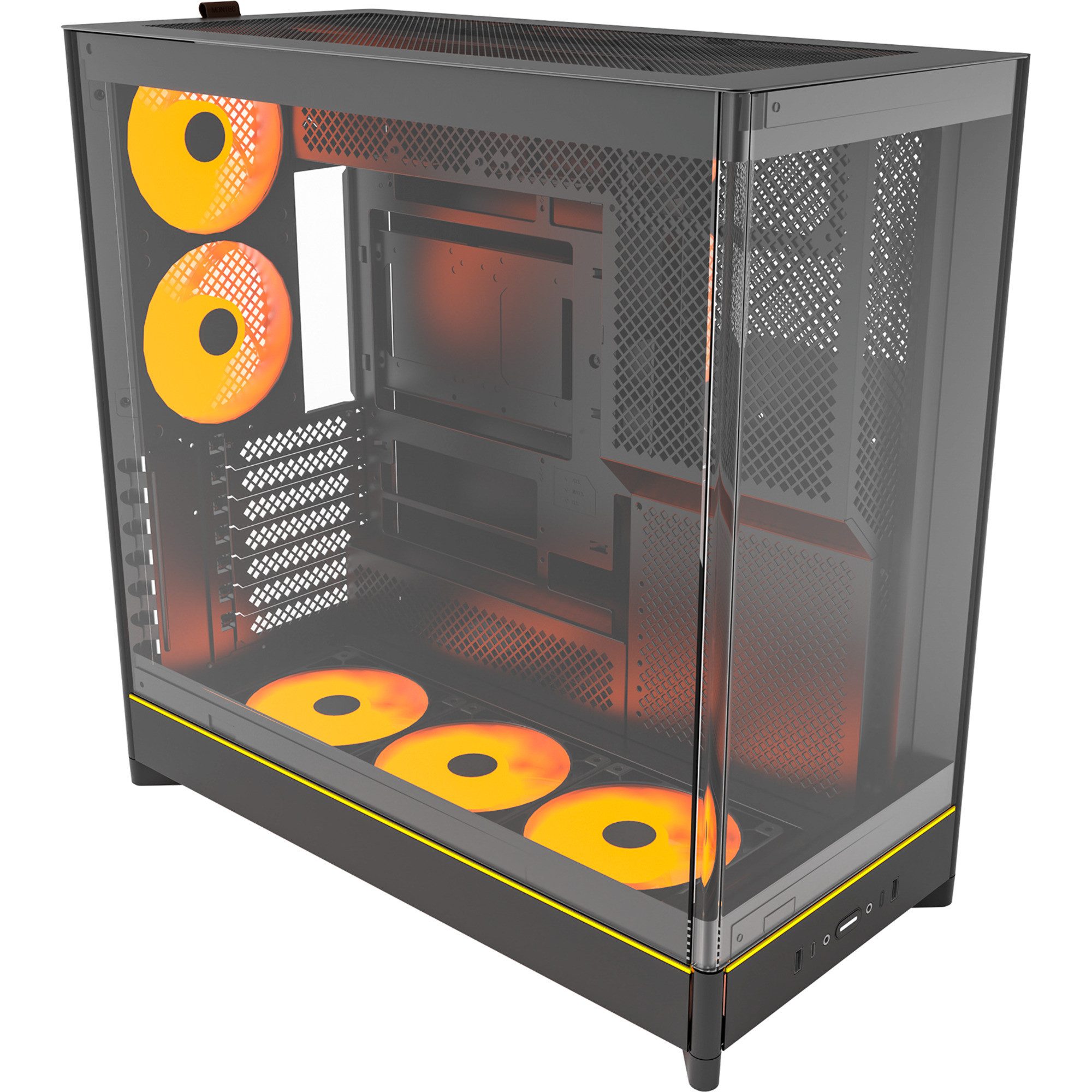 MONTECH PC-Gehäuse Montech HS02 PRO, Tower-Gehäuse, (Tempered Glass, PC ...