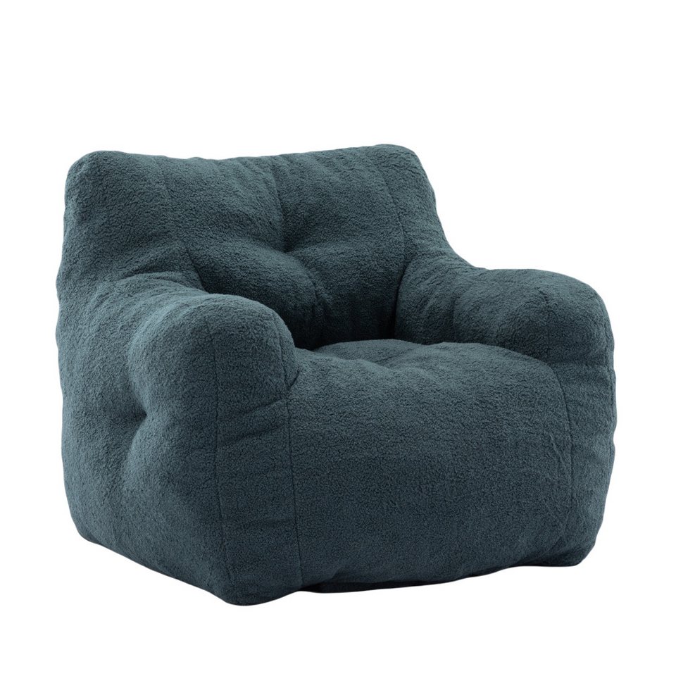 Ideasy Sitzsack Einzelsofa Wohnzimmer Sofa Loungesessel Teddyfleece